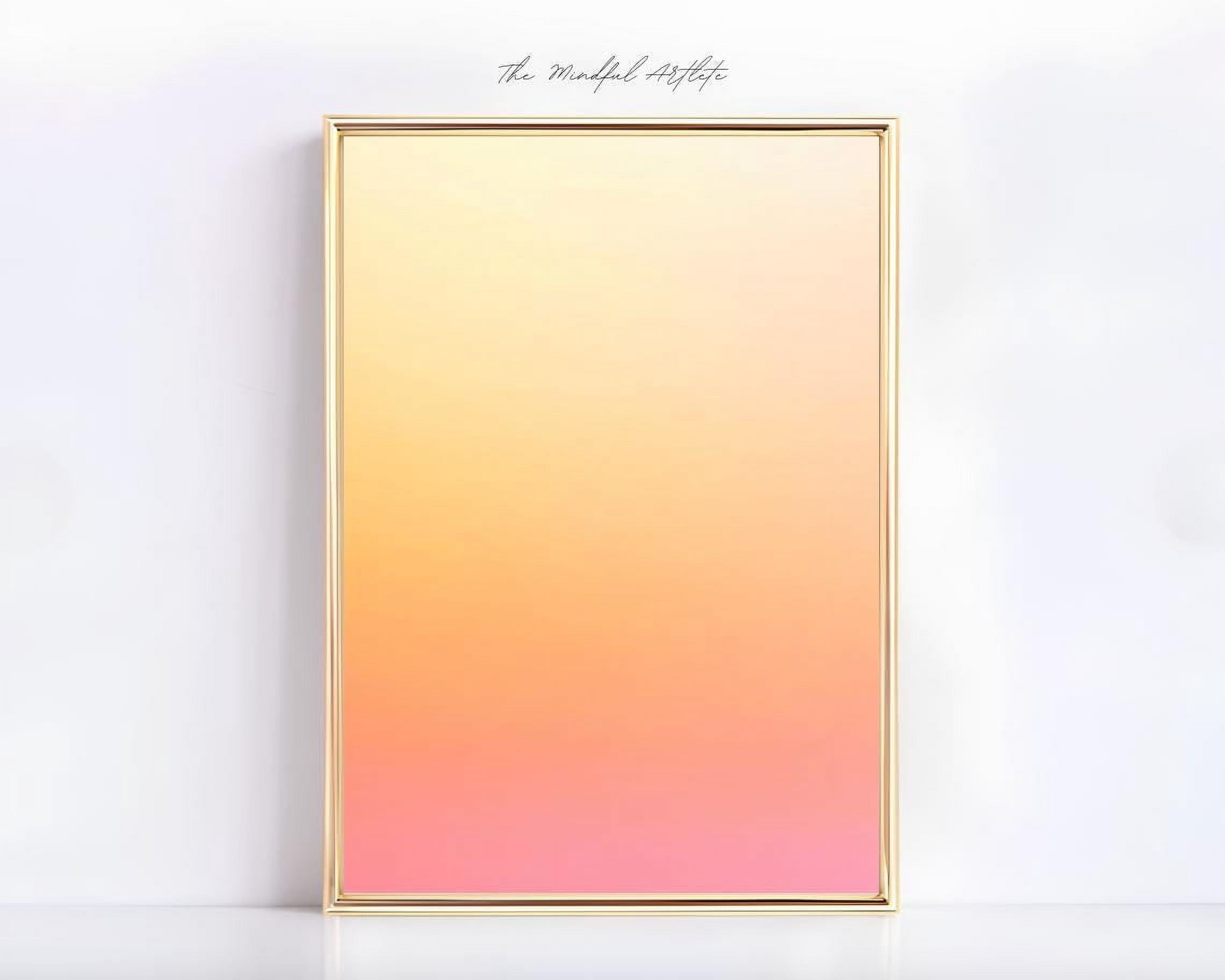 Kna Prints - 1 Pc Poster Pink Gradient Abstract Print Yellow Rothko ...