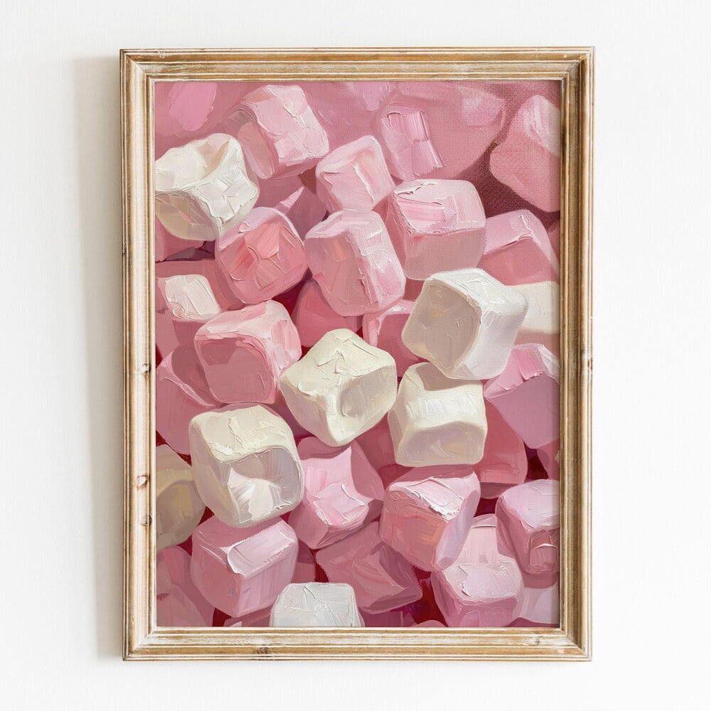 Kna Prints - 1 Pc Poster Pink Marshmallows Girly Printable Wall Art ...