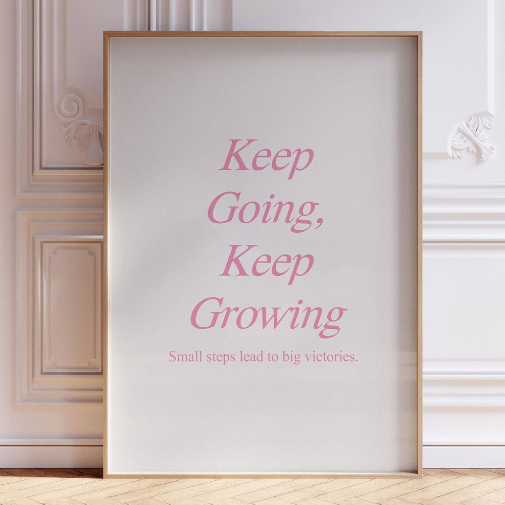 Kna Prints - 1 Pc Poster Pink Motivational Quote , Pink Positive ...