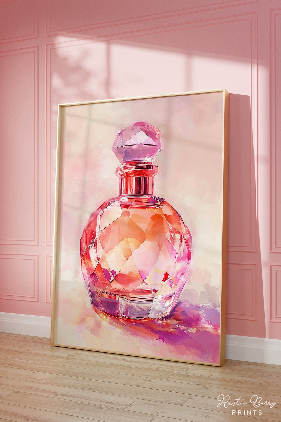 Kna Prints - 1 Pc Poster Pink Perfume Bottle Art Print Wall Art Preppy ...