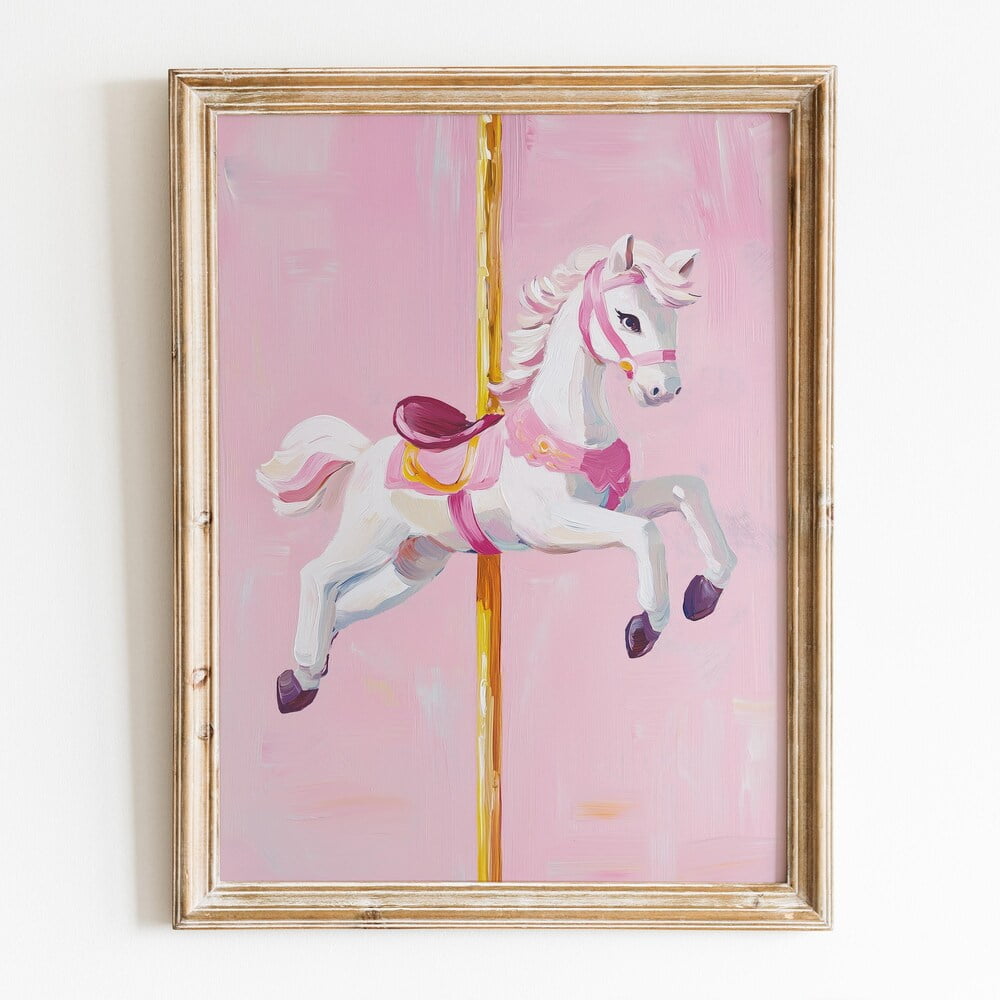 Kna Prints - 1 Pc Poster Pink Pony Girly Printable Wall Art, Girly Room ...