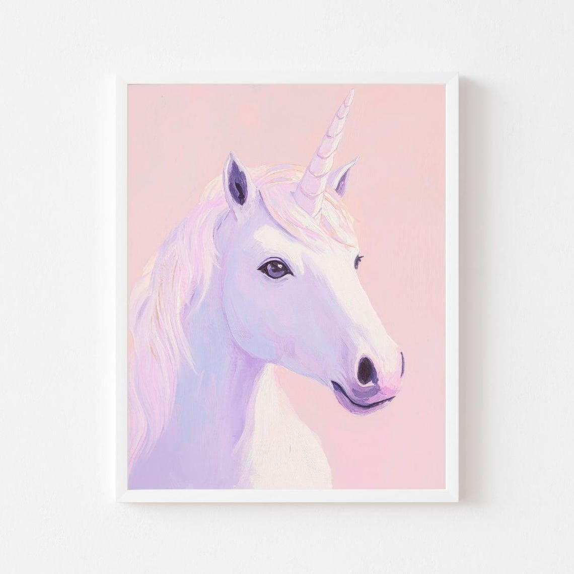 Kna Prints - 1 Pc Poster Pink And Purple Icorn Painting Magical ...