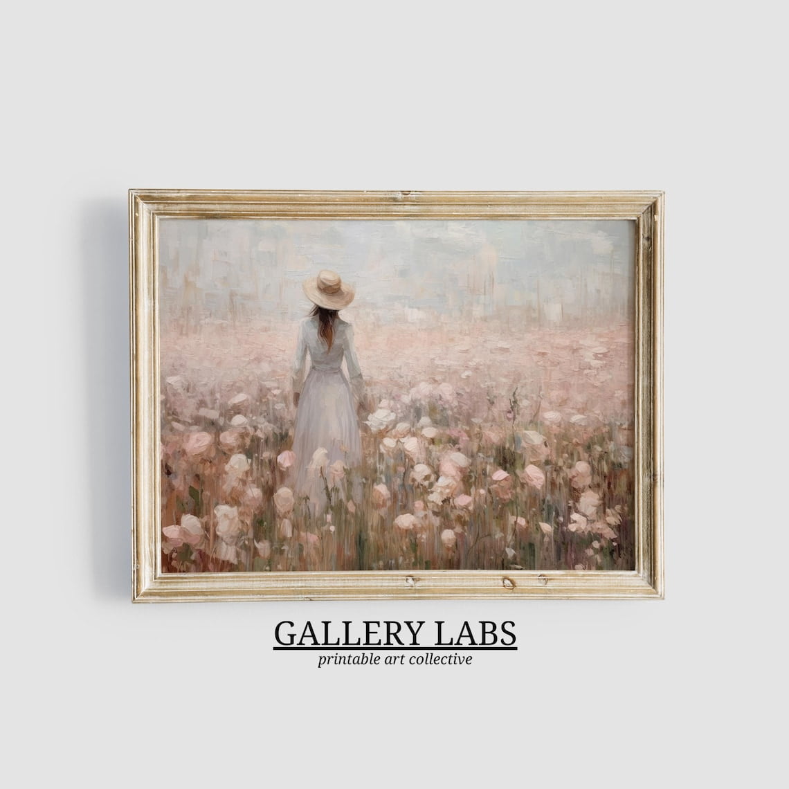 Kna Prints - 1 Pc Poster Pink Rose Painting Wall Art Able Woman ...