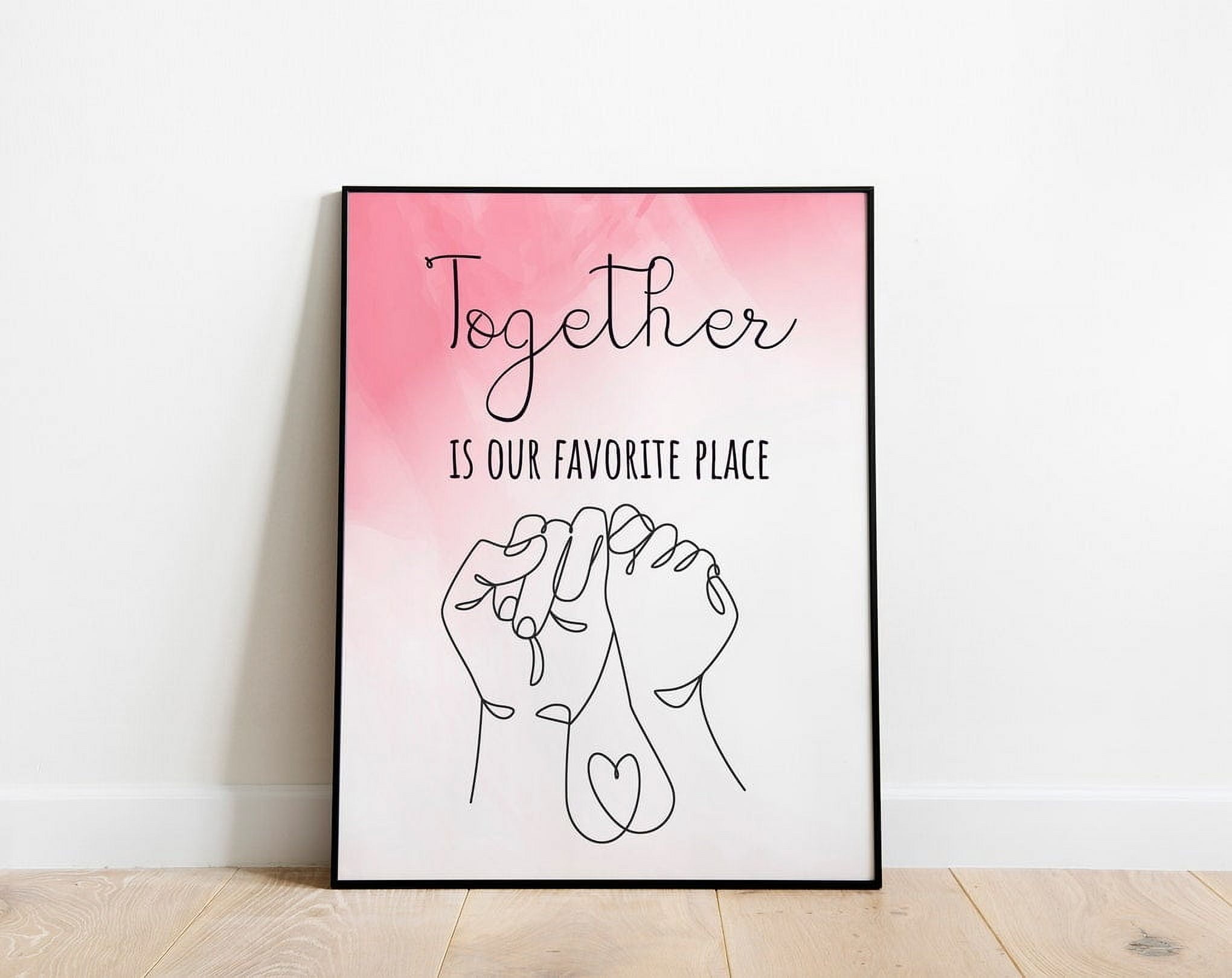 Kna Prints - 1 Pc Poster Pinky Promise Hands Print Pinky Swear Line Art ...