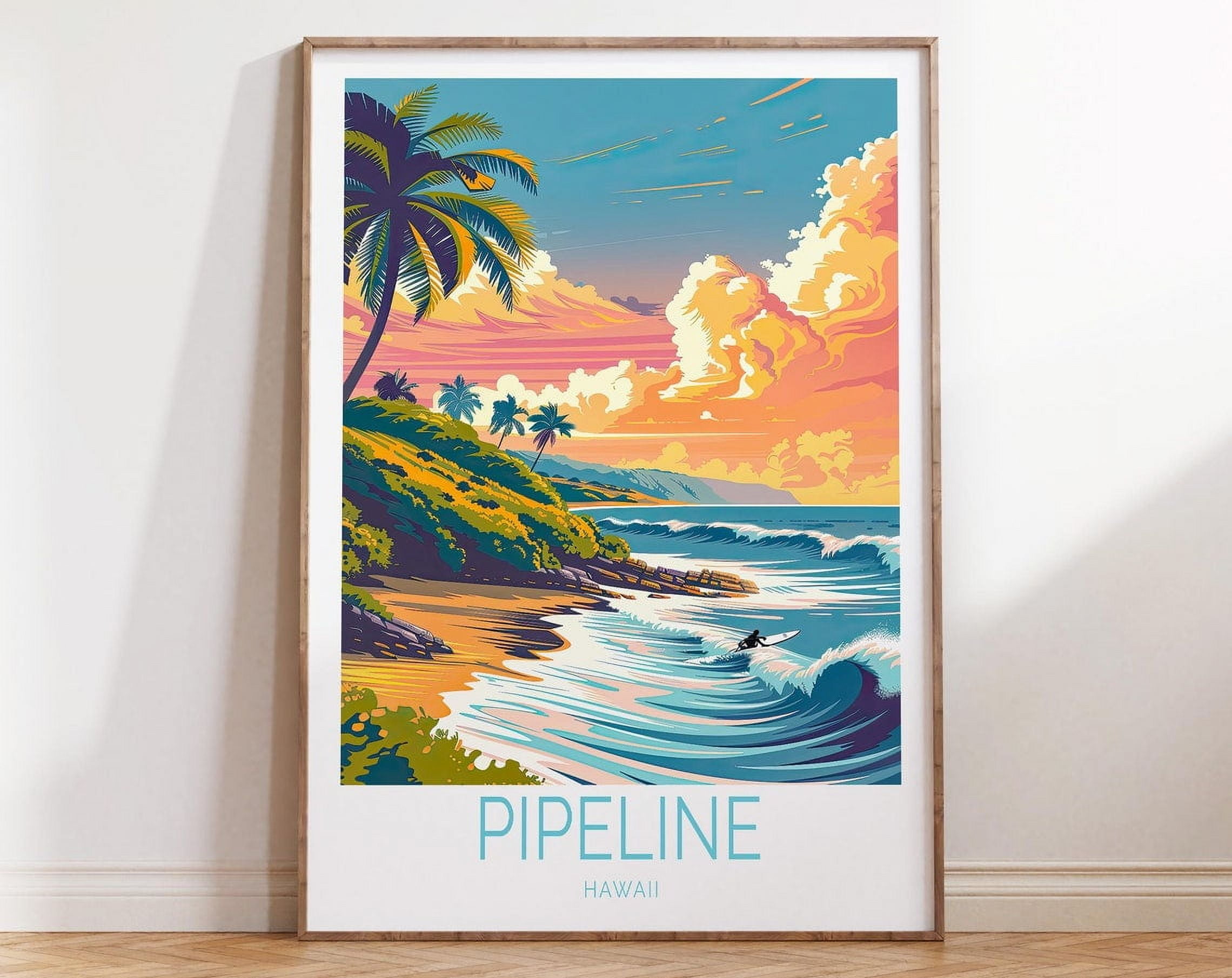 Kna Prints - 1 Pc Poster Pipeline Hawaii Travel , Hawaii Surf ...