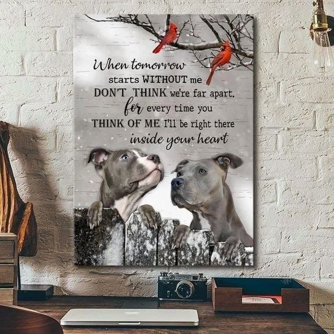 Kna Prints - 1 Pc Poster Pit Bull - Every Time You Think Of Me, I'Ll Be ...