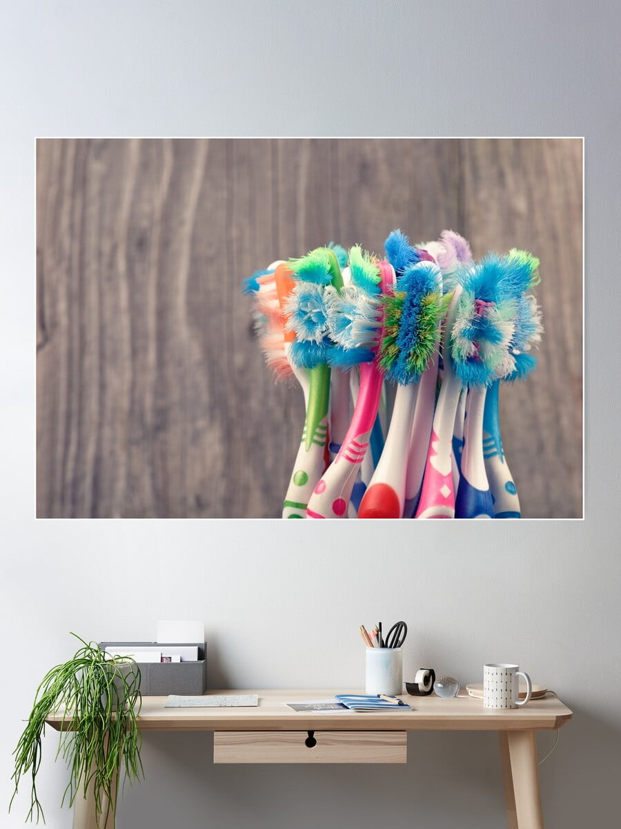 Kna Prints - 1 Pc Poster Plastic Toothbrush Concept, UNFRAMED-8x12 ...