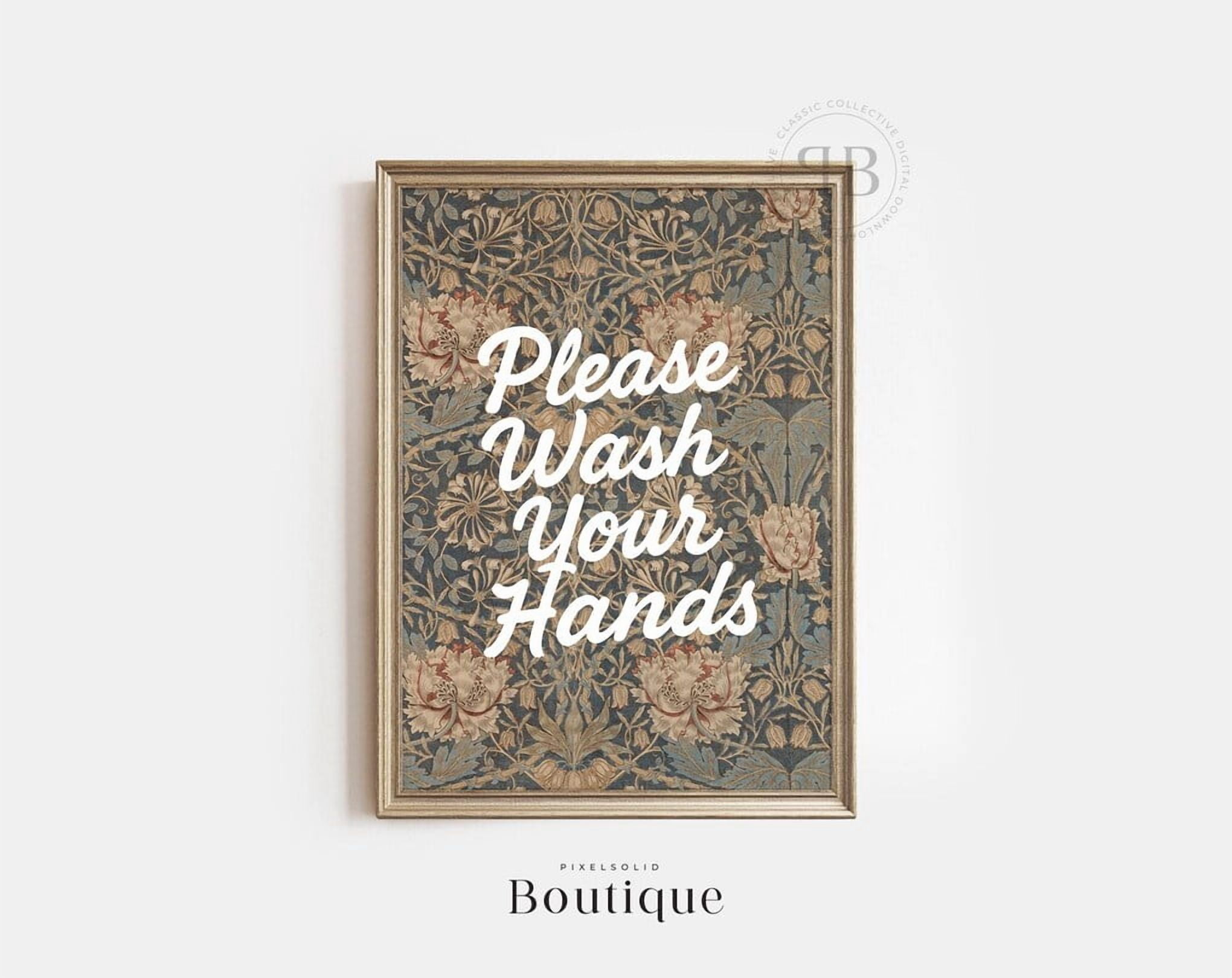 Kna Prints - 1 Pc Poster Please Wash Your Hands Printable Sign ...