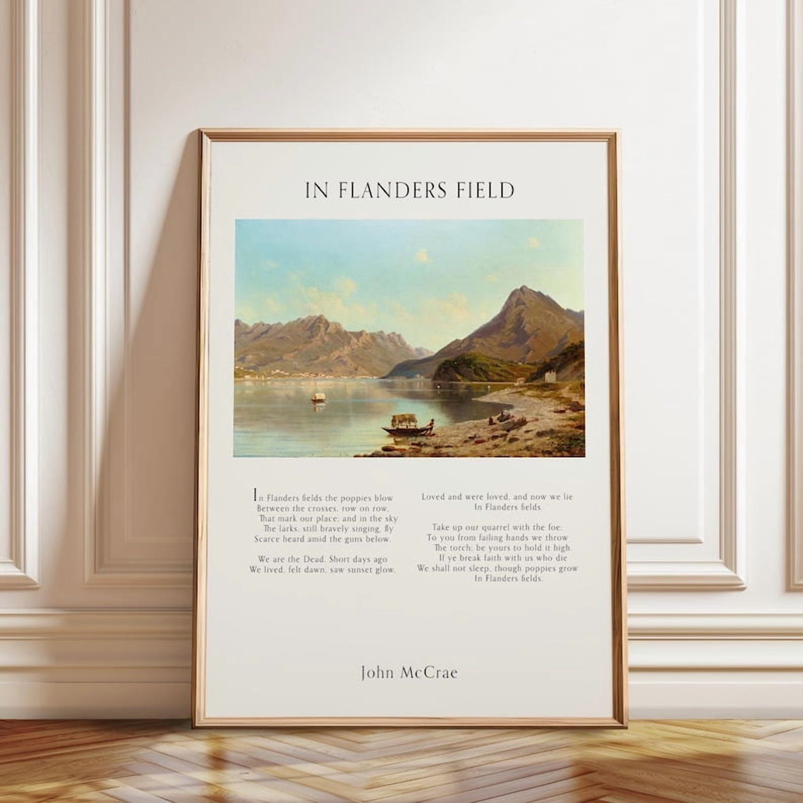 Kna Prints - 1 Pc Poster Poetic Reflection Art In Flanders Fields ...