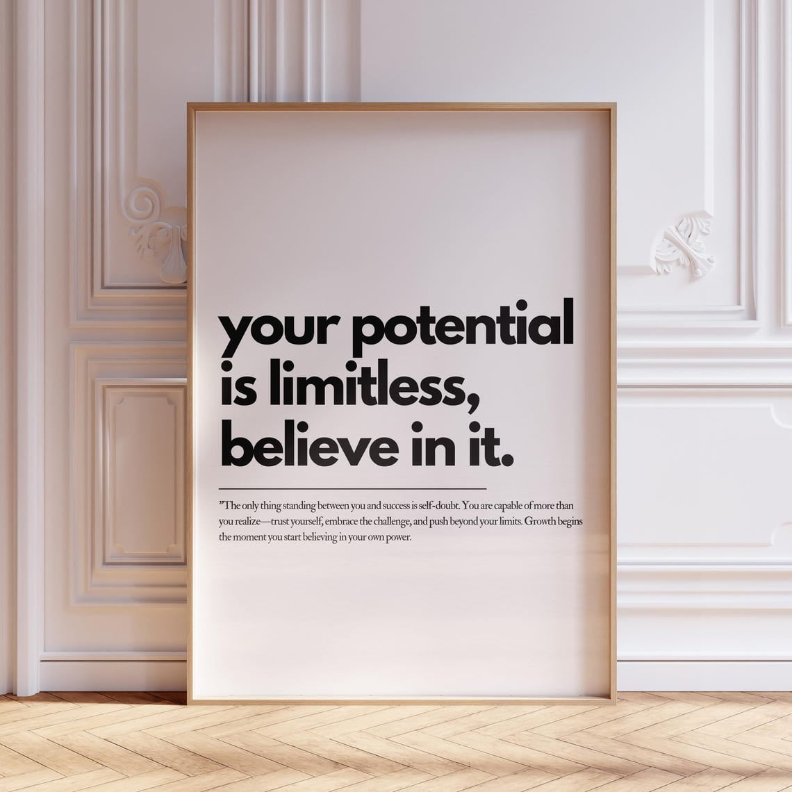Kna Prints - 1 Pc Poster Your Potential Is Limitless Affirmation ...