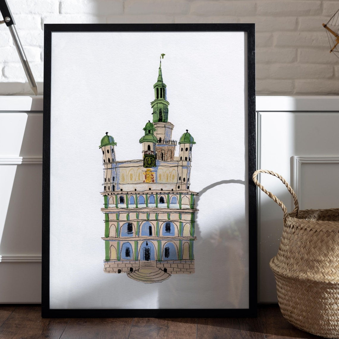 Kna Prints - 1 Pc Poster Poznan Town Hall Art Print Ique Hand Drawn ...