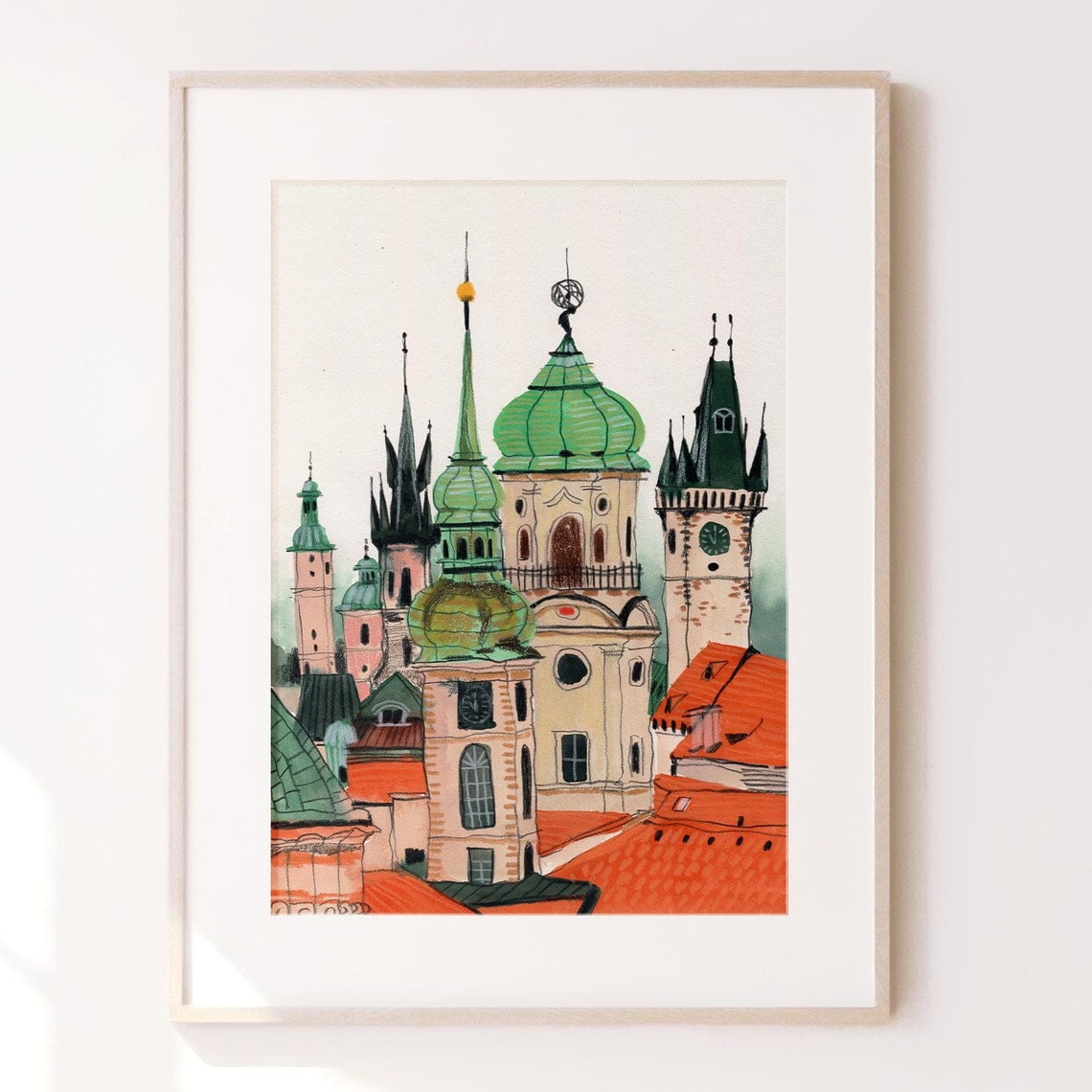Kna Prints - 1 Pc Poster Prague Rooftops Art Print Art Print For Home ...