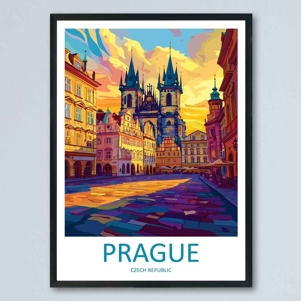 Kna Prints - 1 Pc Poster Prague Travel Czech Republic Wall Art Prague ...