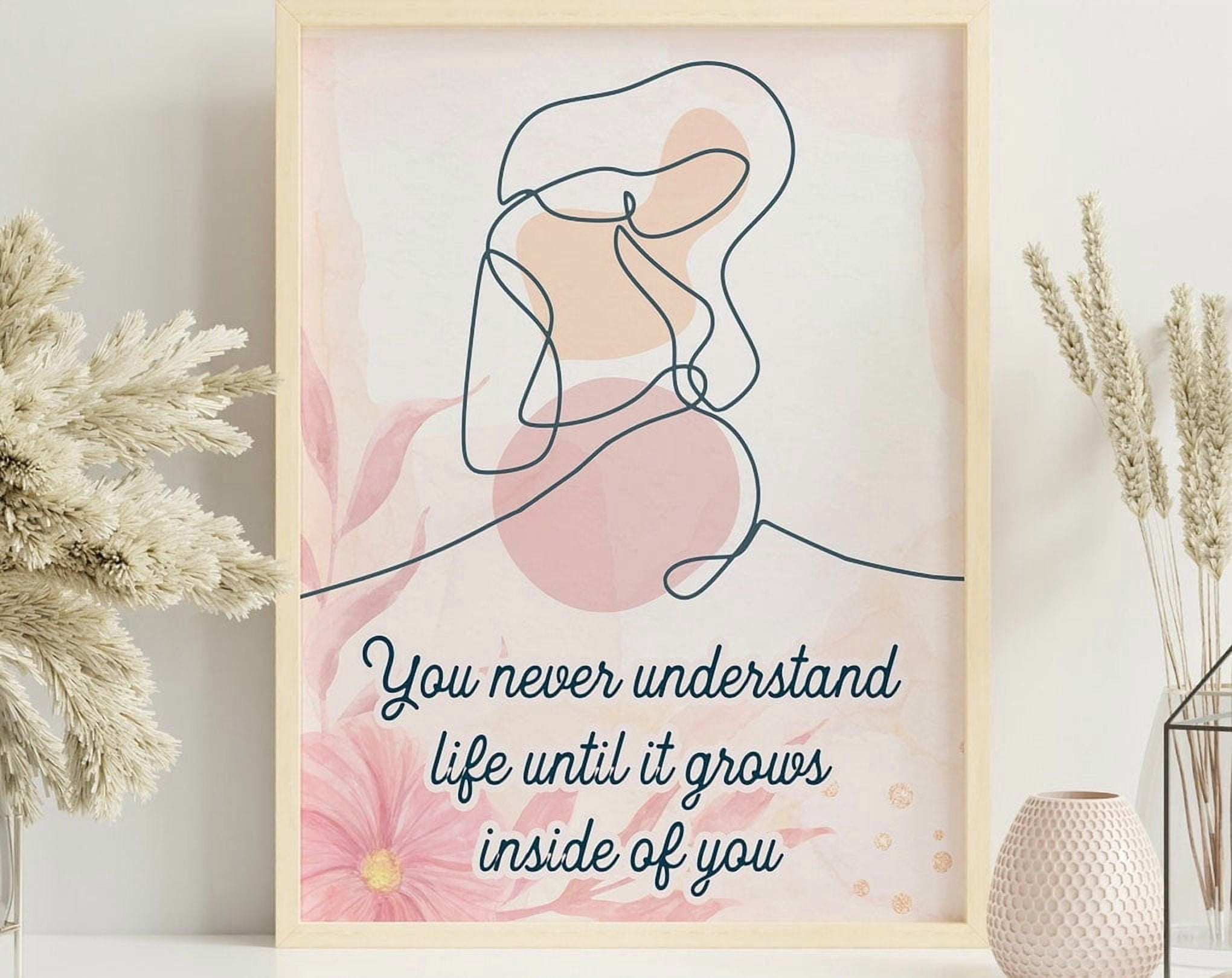 Kna Prints - 1 Pc Poster Pregnancy Line Art Print, Abstract Line Art ...