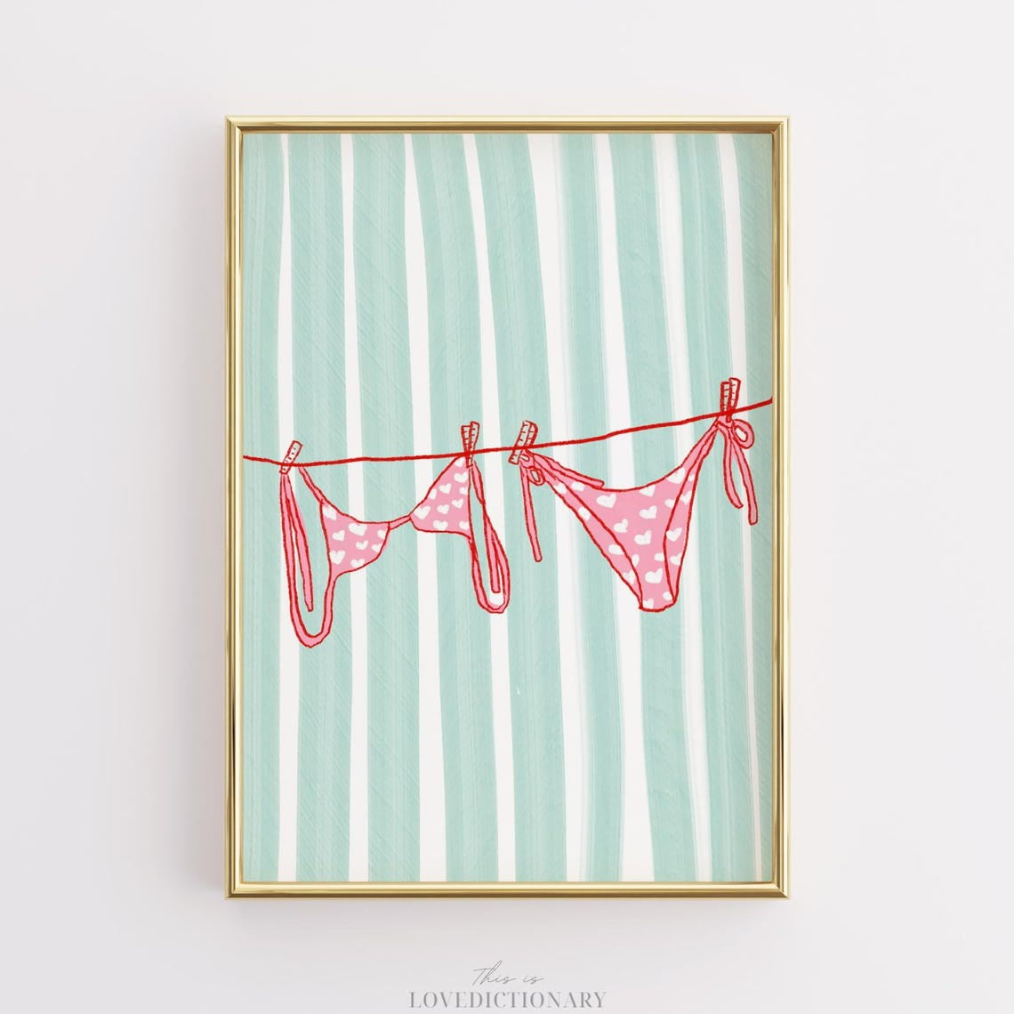 Kna Prints - 1 Pc Poster Preppy Bikini Wall Art, Summer Aesthetic Print ...