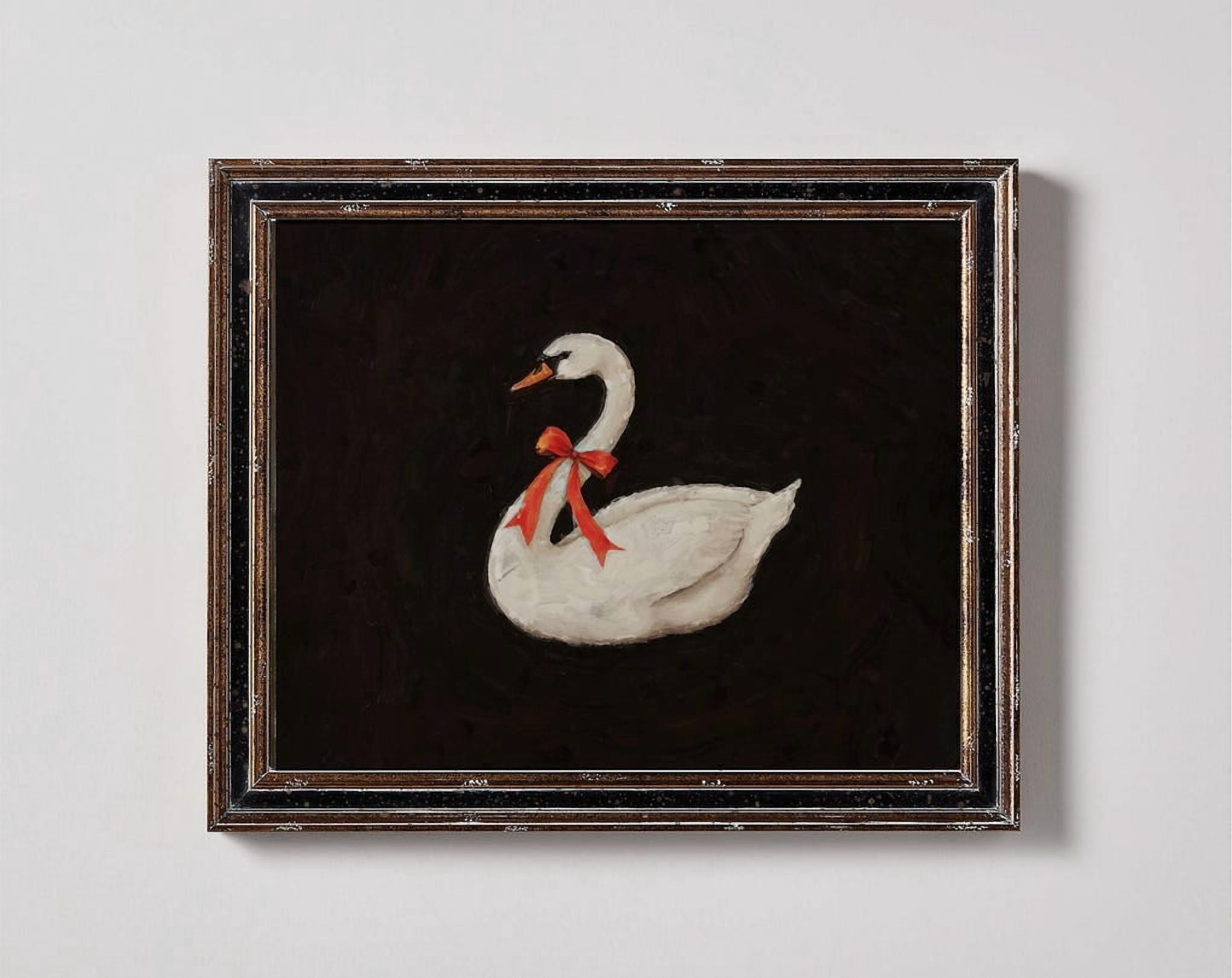 Kna Prints - 1 Pc Poster Preppy Christmas Swan Painting Downloadable ...