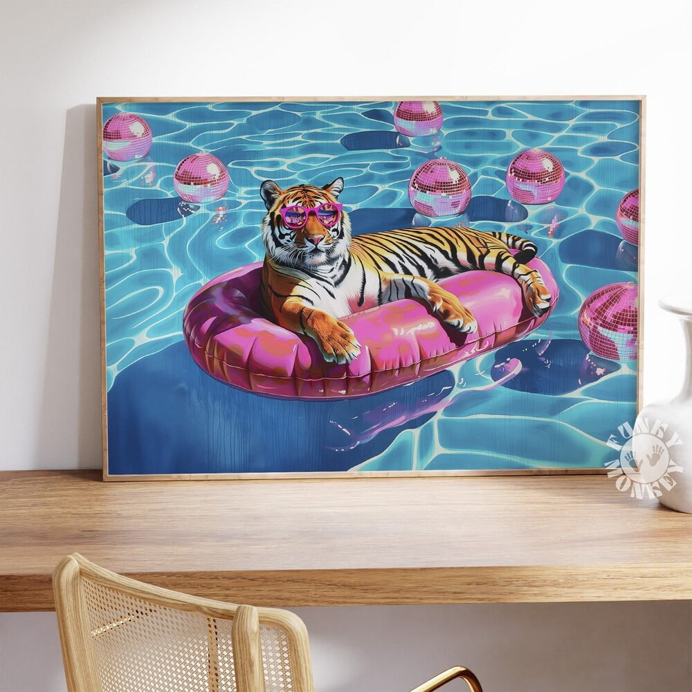 Kna Prints - 1 Pc Poster Preppy Summer Tiger Print, Fashion Animal Able ...