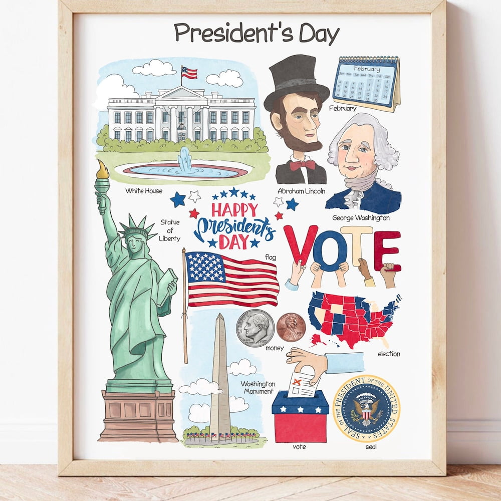 Kna Prints - 1 Pc Poster Presidents Day Poster Classroom Able Prints ...