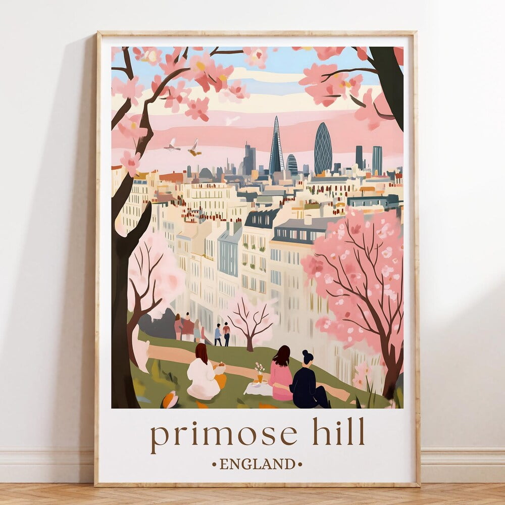Kna Prints - 1 Pc Poster Primrose Hill London Art Print, Pastel Uk ...