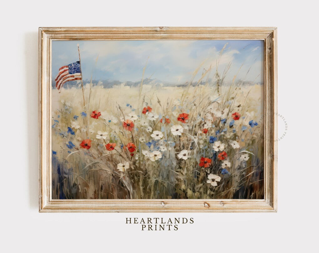 Kna Prints - 1 Pc Poster Printable American Flag Art 4Th Of July ...