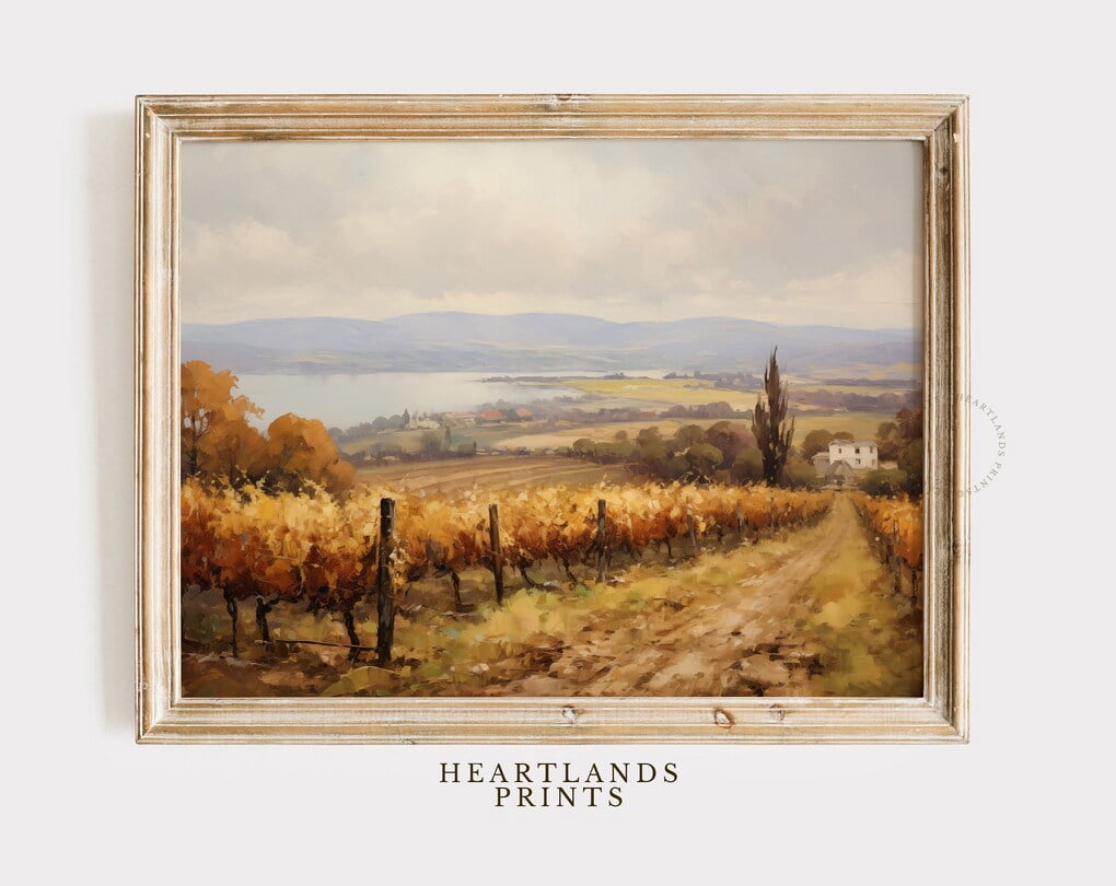 Kna Prints - 1 Pc Poster Printable Autumn Vineyard Art, Fall Vineyard ...