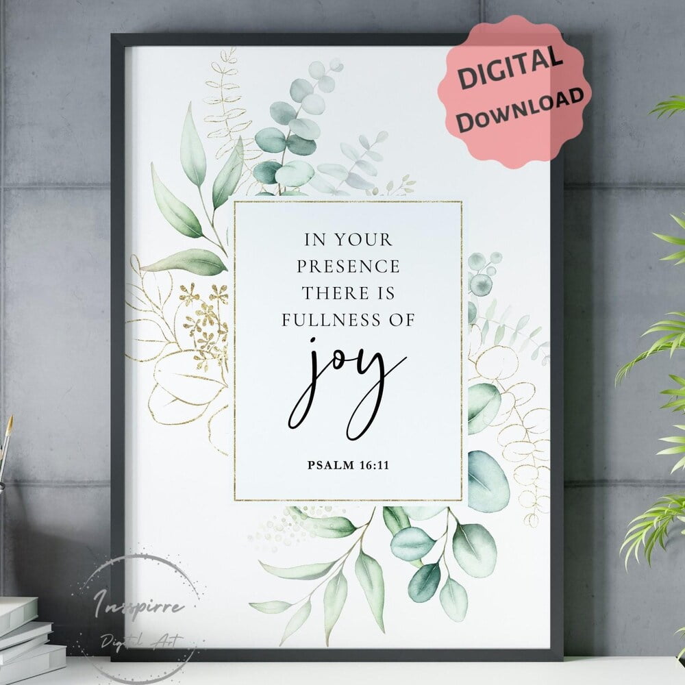 Kna Prints - 1 Pc Poster Psalm 16:11 Printable, In Your Presence There ...