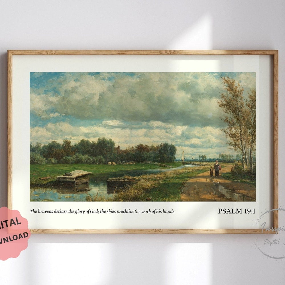 Kna Prints - 1 Pc Poster Psalm 19:1 Printable, The Heavens Declare The ...