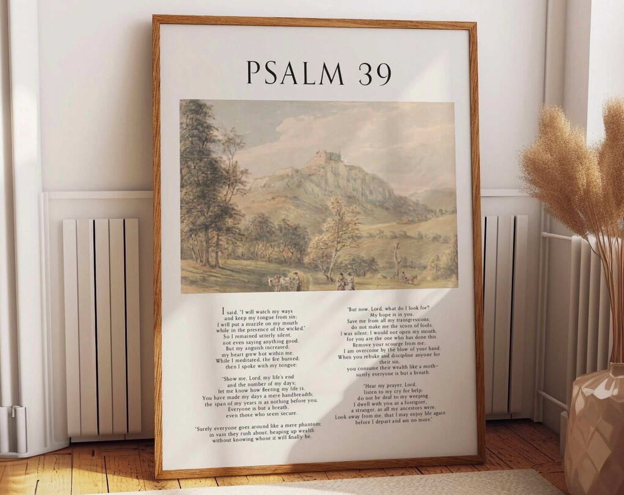 Kna Prints - 1 Pc Poster Psalm 39 Bible Verse Wall Art Sacred ...