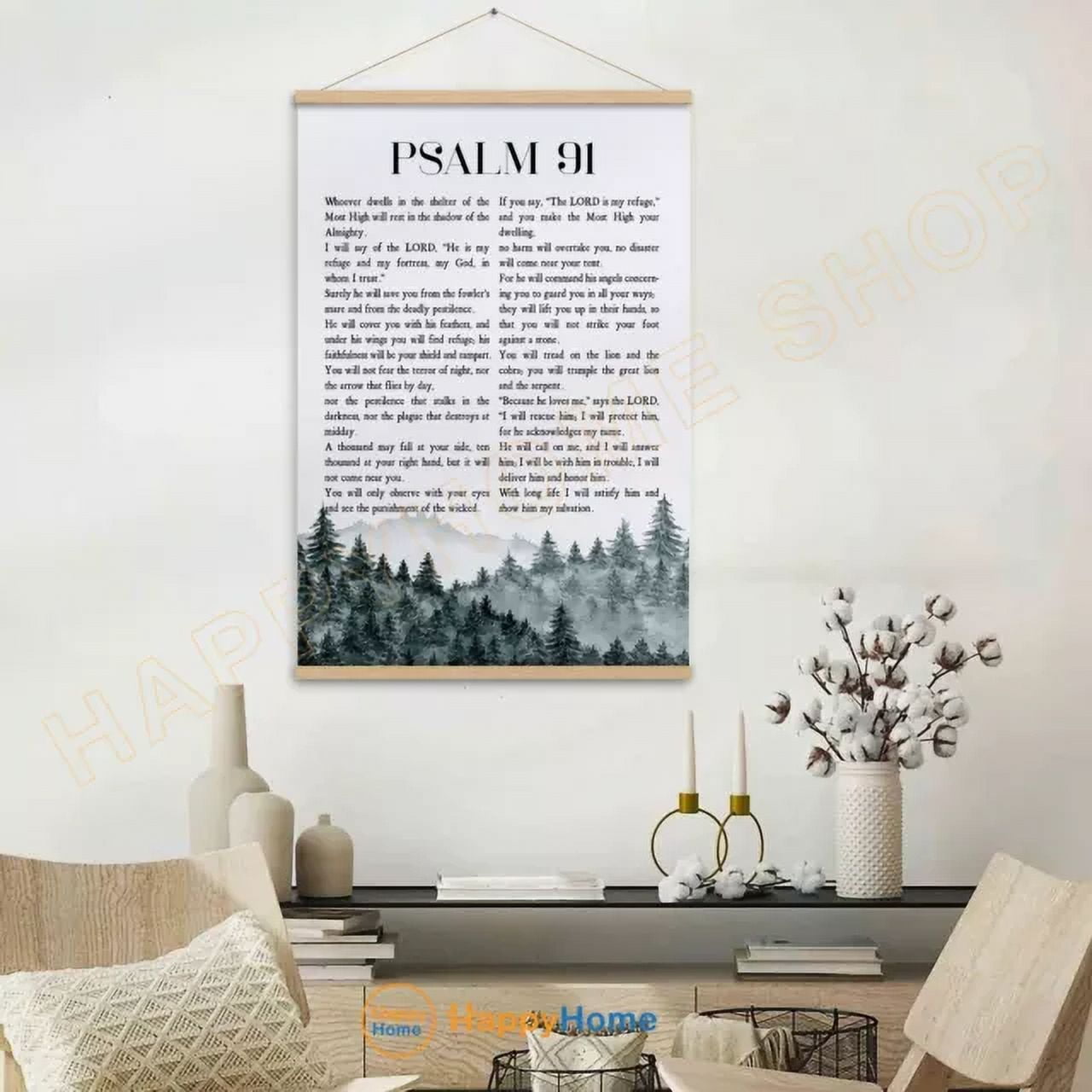 Kna Prints - 1 Pc Poster Psalm 91 Niv Bible Verse Wall Art He Who ...