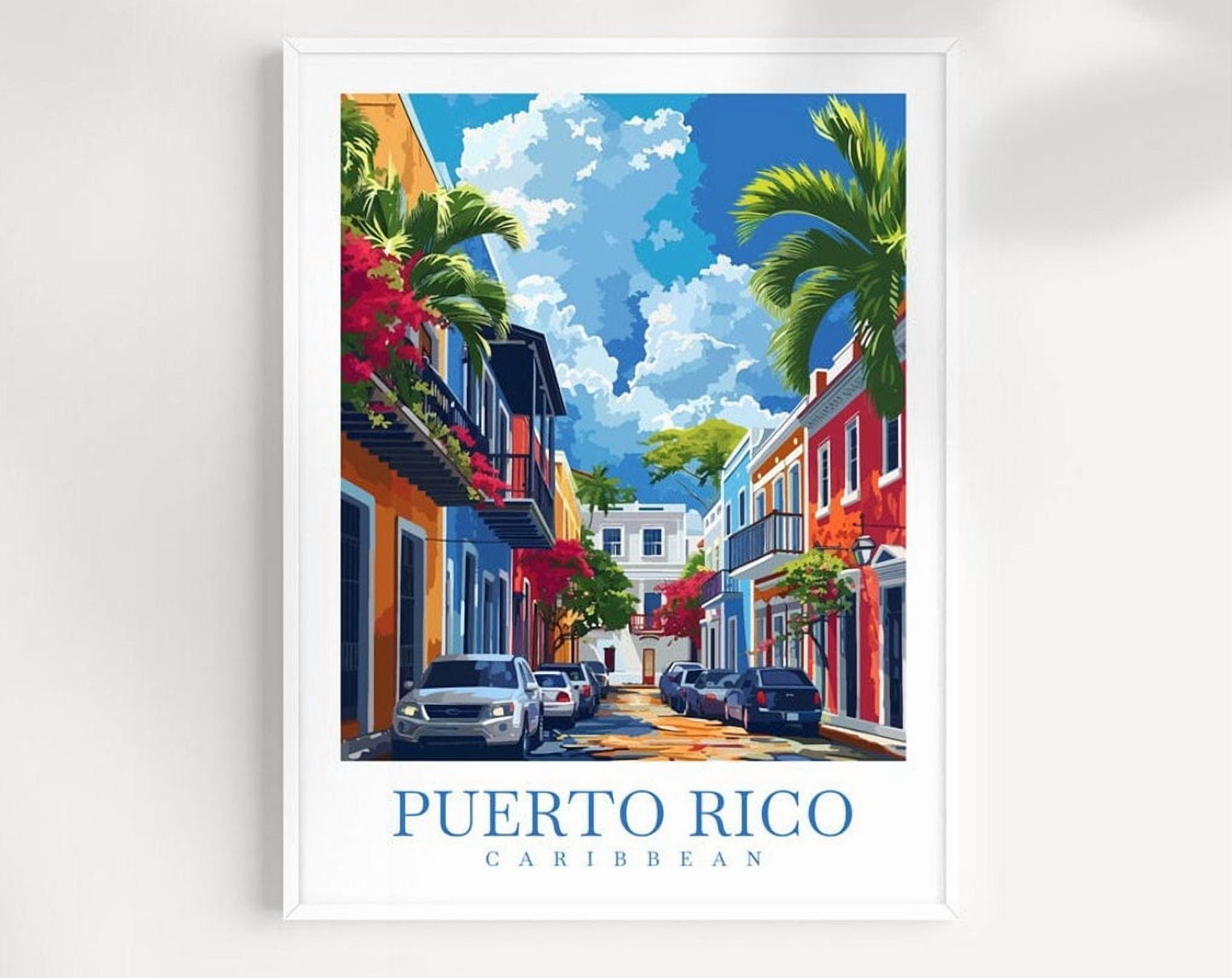 Kna Prints - 1 Pc Poster Puerto Rico Travel Print Puerto Rico Caribbean ...