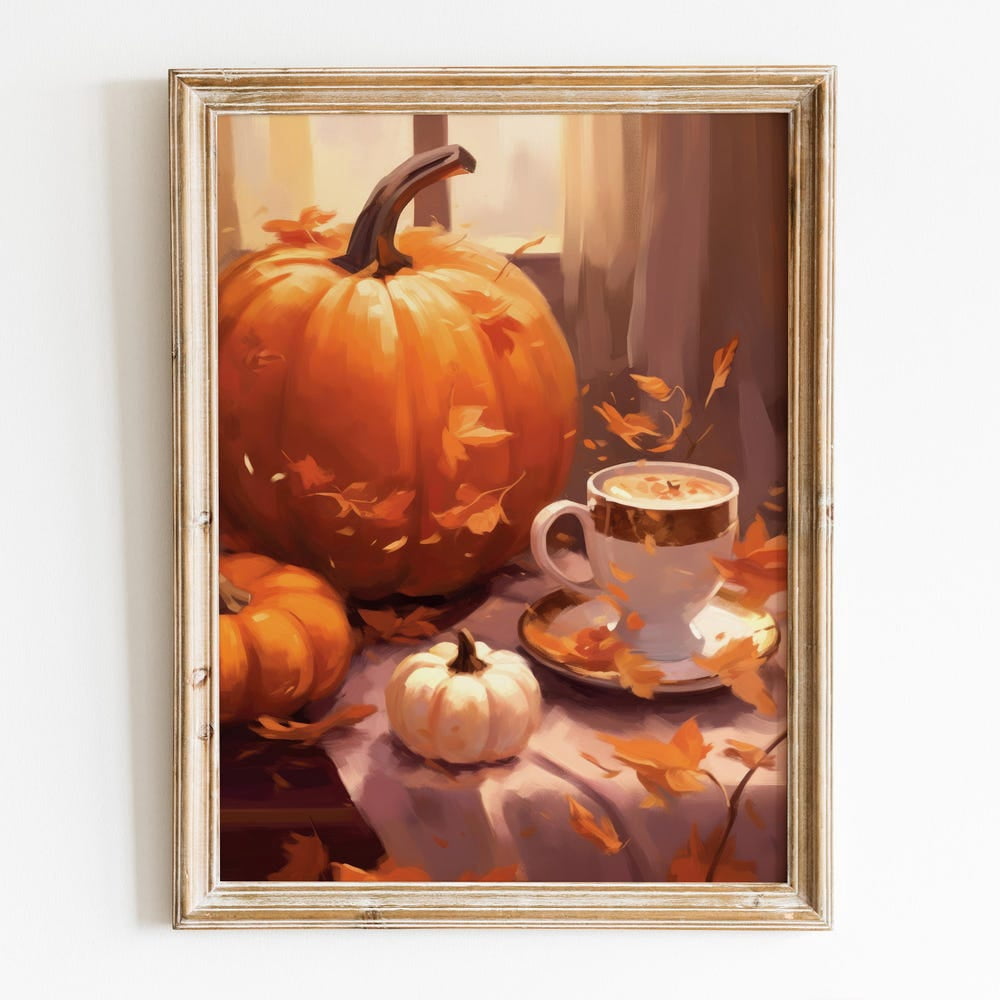 Kna Prints - 1 Pc Poster Pumpkin Spice Latte Girly Printable Wall Art ...