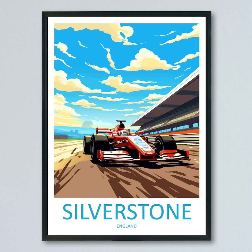 Kna Prints - 1 Pc Poster Racing Travel Wall Decor Silverstone Circuit ...