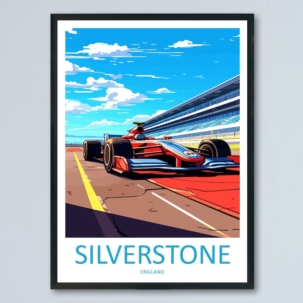 Kna Prints - 1 Pc Poster Racing Travel Wall Decor Silverstone Circuit ...