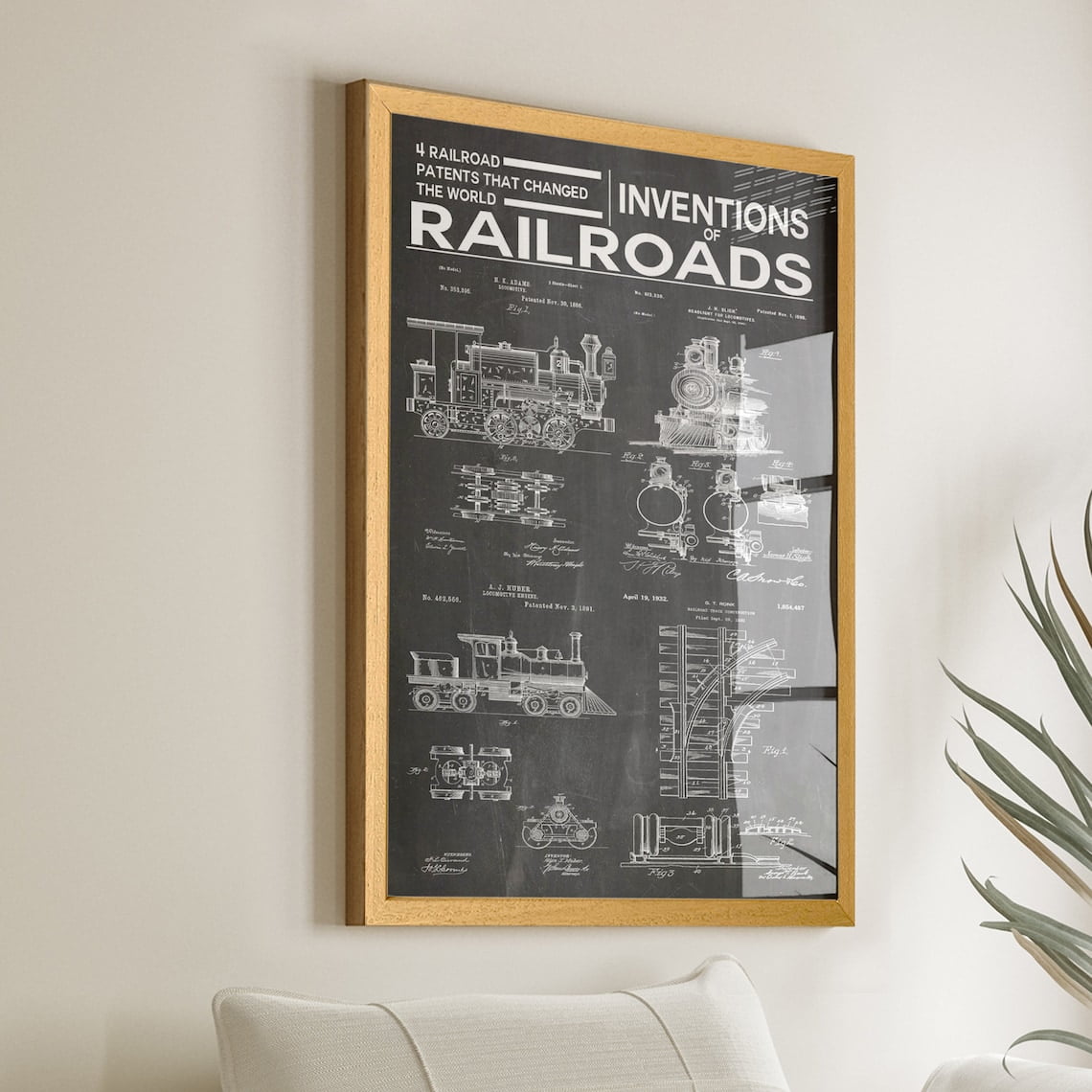 Kna Prints - 1 Pc Poster Railroad Patent : Explore Historic Railroad ...