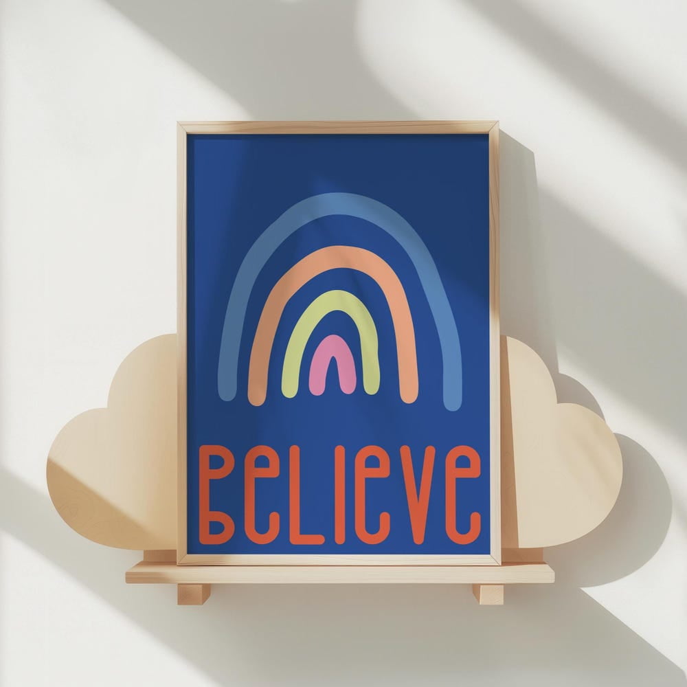 Kna Prints - 1 Pc Poster Rainbow Colorful Print For Kids Wall Art ...