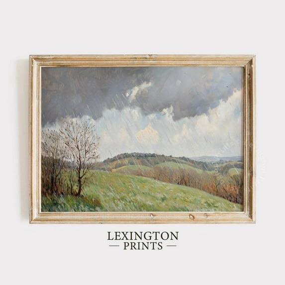 Kna Prints - 1 Pc Poster Raining Dark Landscape Print, Spring Wall Art ...