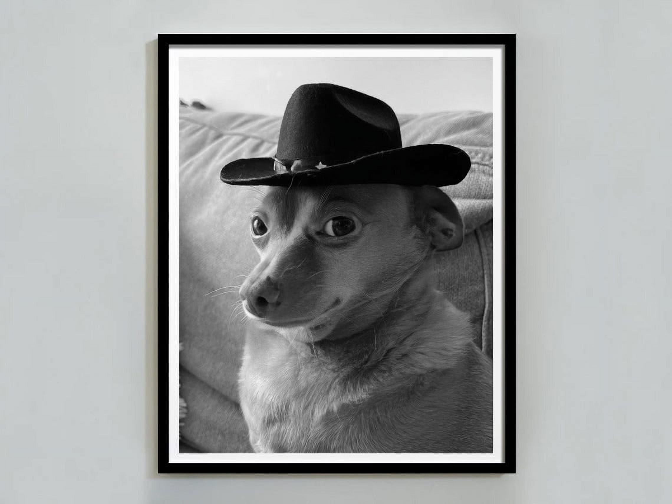 Kna Prints - 1 Pc Poster Raisin Hell Cowboy Dog Print, Chihuahua, Black ...