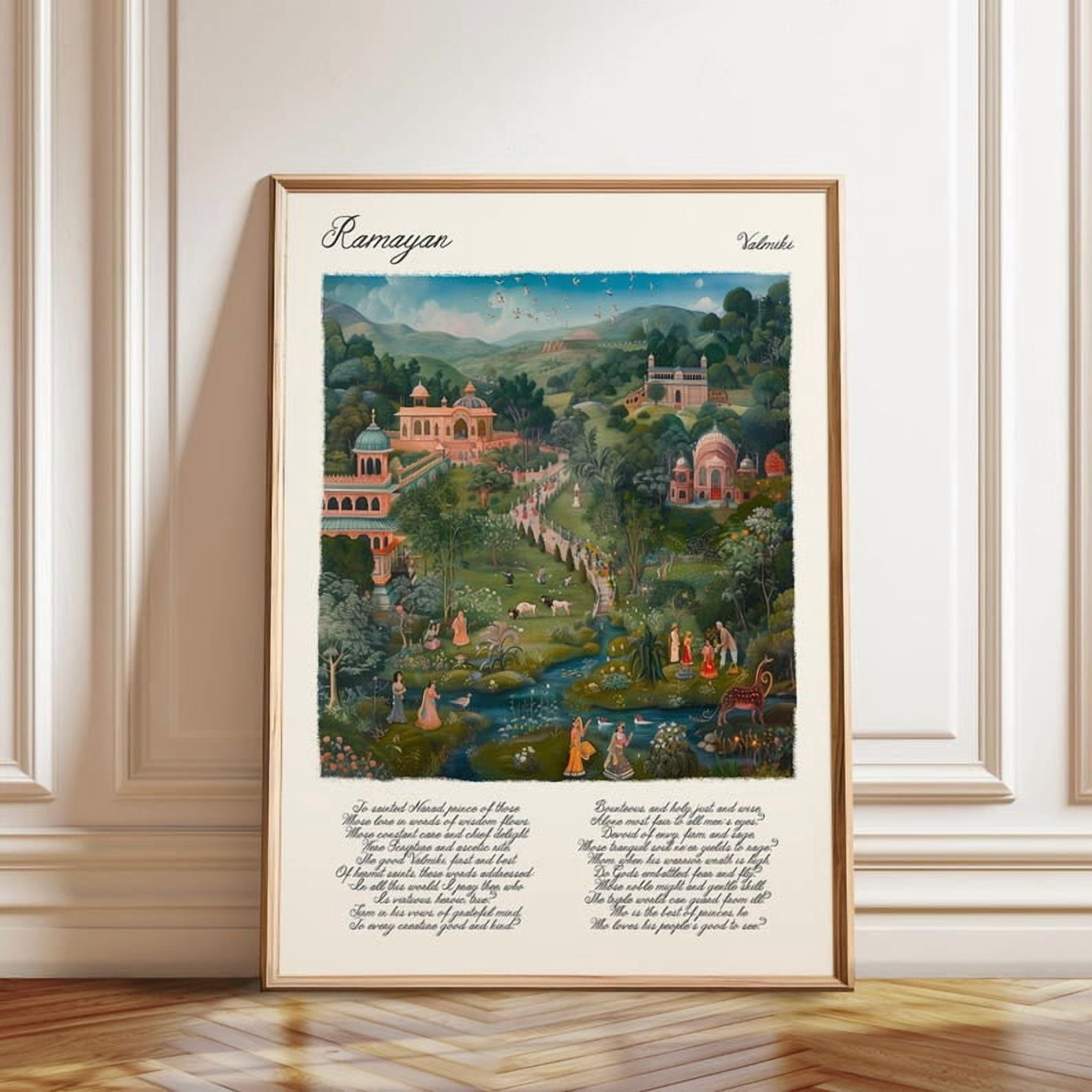 Kna Prints - 1 Pc Poster Ramayan Garden Wall Art Pichwai Style Indian ...