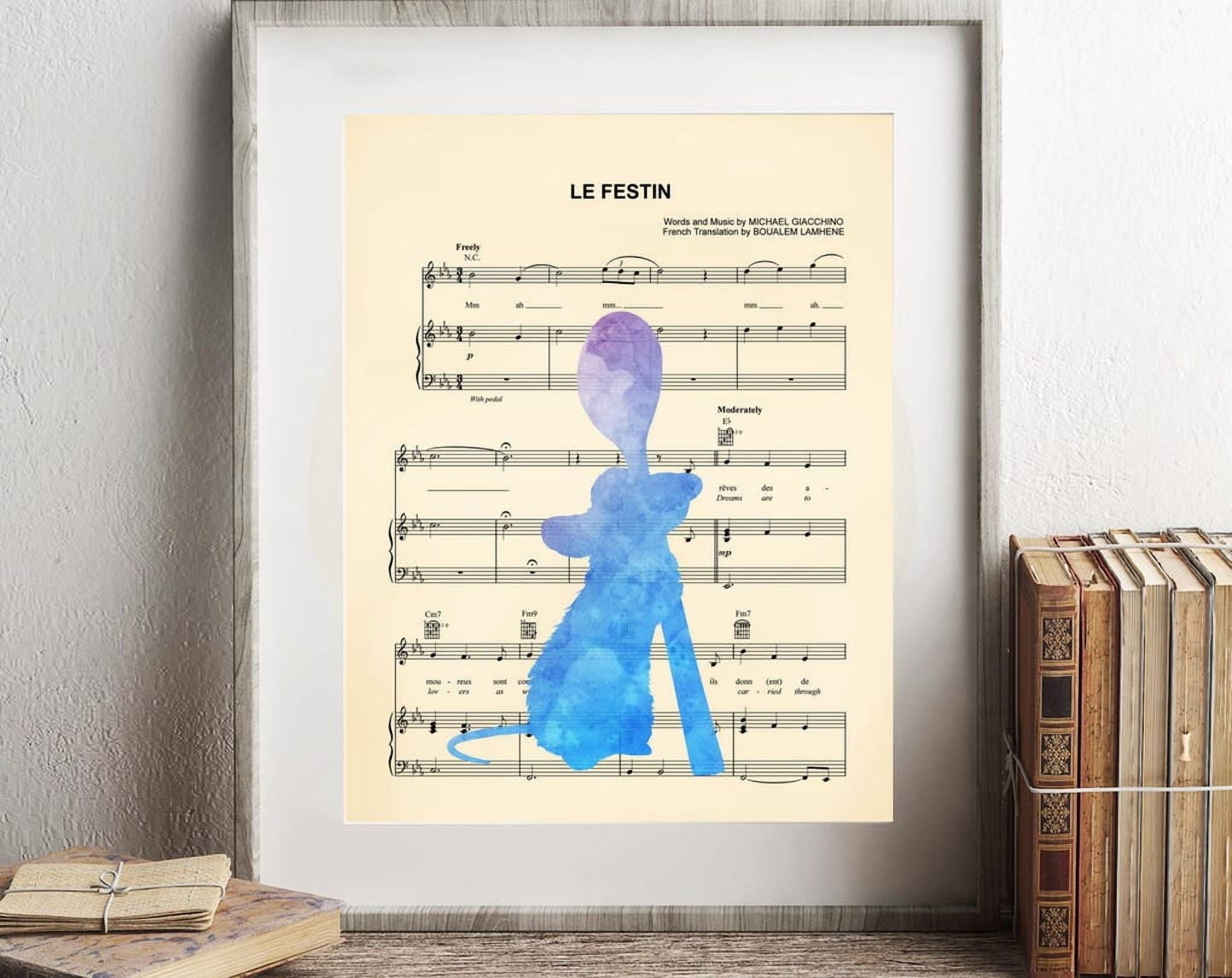 Kna Prints - 1 Pc Poster Ratatouille Remy Watercolor Silhouette Pixar ...