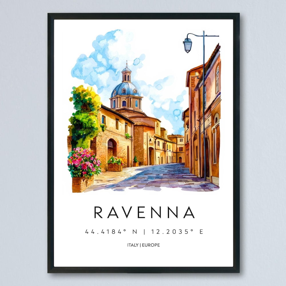 Kna Prints - 1 Pc Poster Ravenna Watercolor Poster Ravenna Italy Travel ...