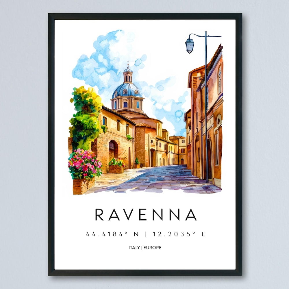 Kna Prints - 1 Pc Poster Ravenna Watercolor Poster Ravenna Italy Travel ...