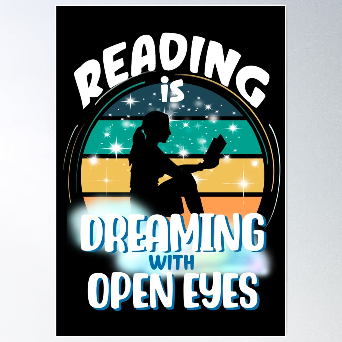 Kna Prints - 1 Pc Poster Reading Is Dreaming With Open Eyes, Book Lover ...