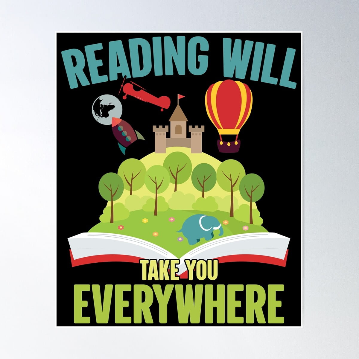 Kna Prints - 1 Pc Poster Reading Will Take You Everywhere Fantasy ...