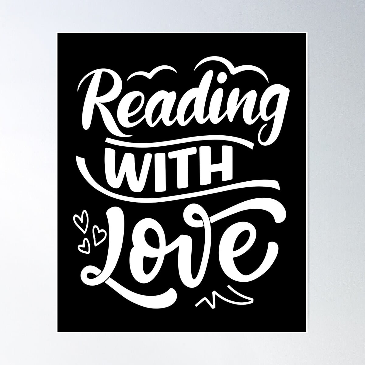 Kna Prints - 1 Pc Poster Reading With Love Addicted To Reading ...
