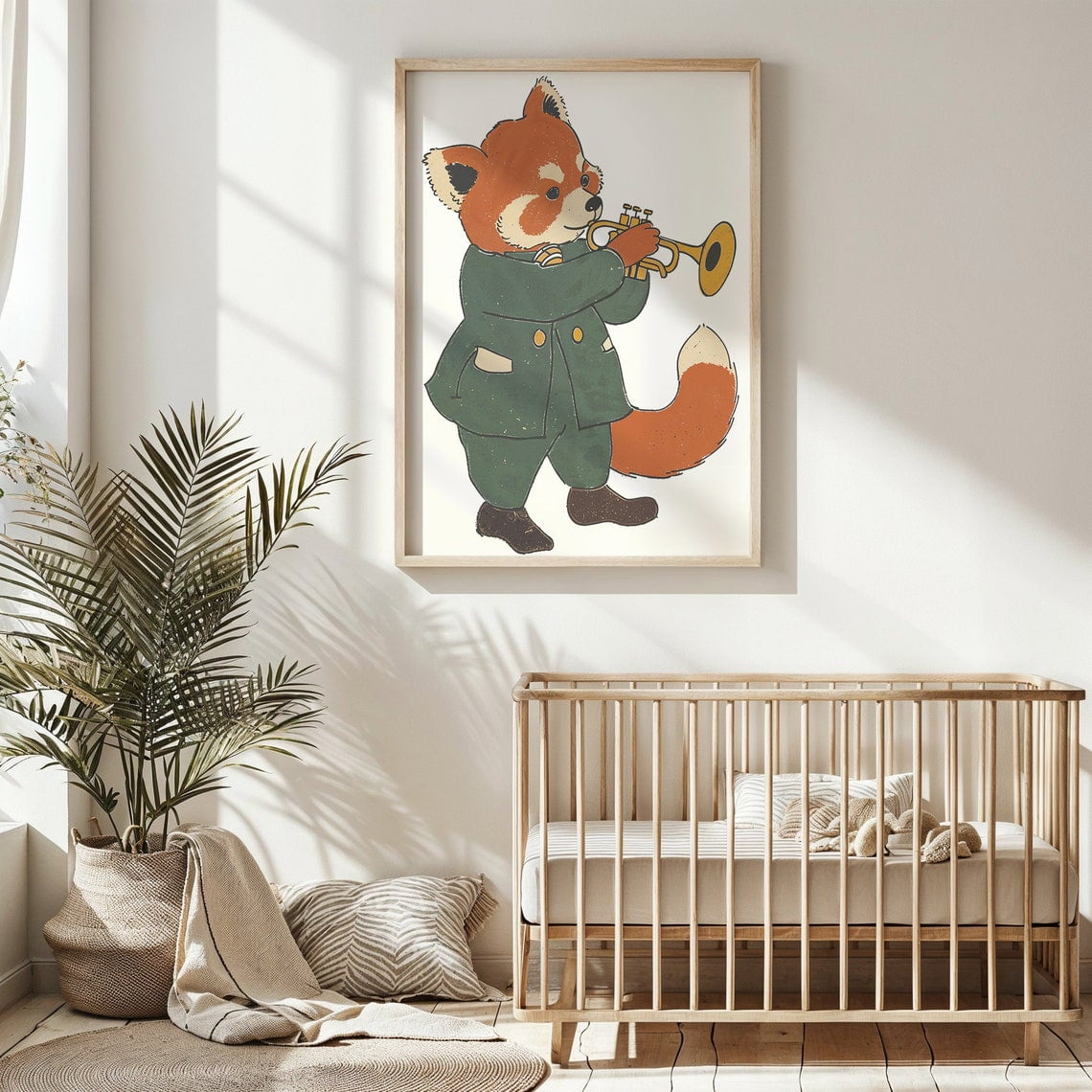 Kna Prints - 1 Pc Poster Red Fox Playing Trumpet Print Nursery Art Kids ...