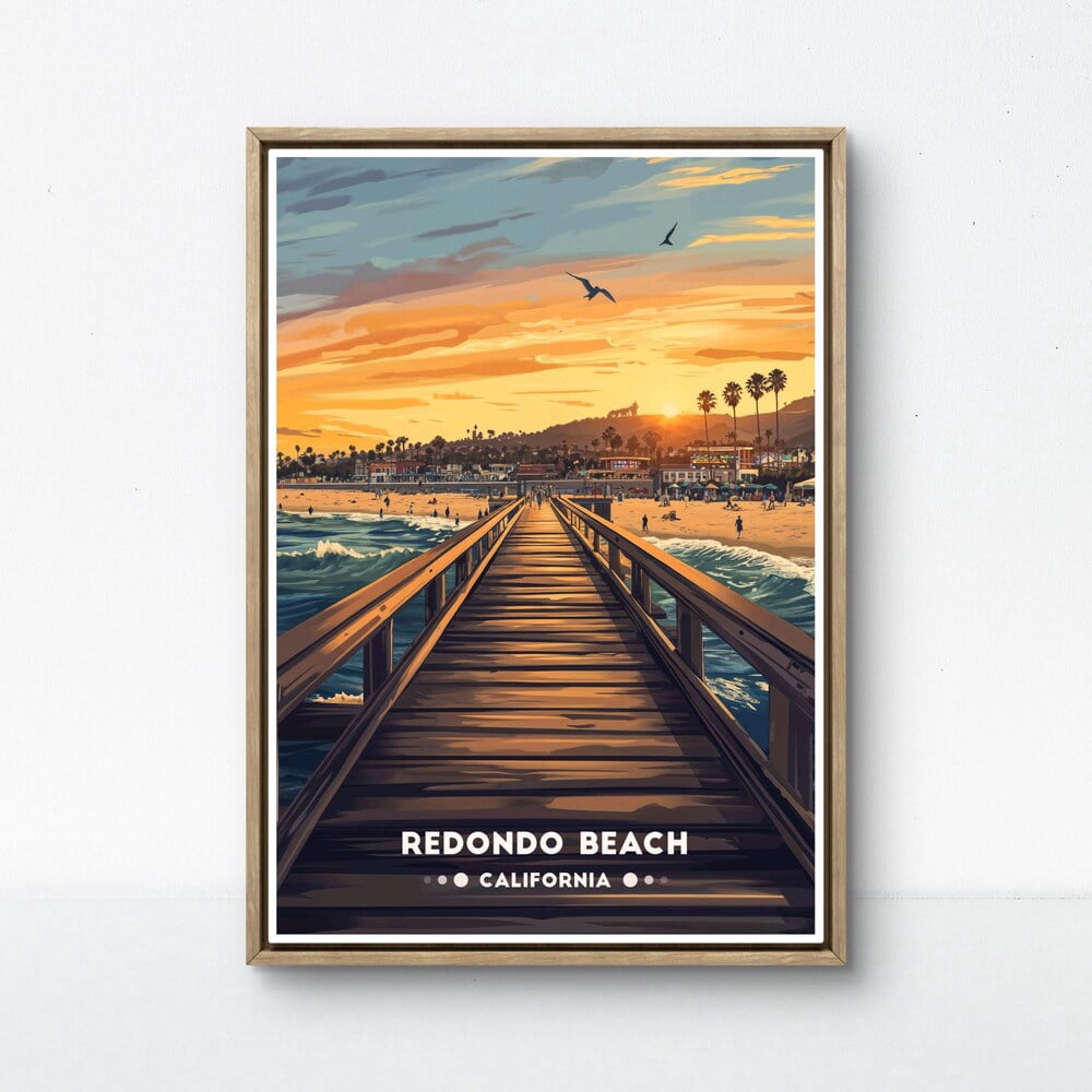 Kna Prints - 1 Pc Poster Redondo Beach Poster, California Pier Print ...