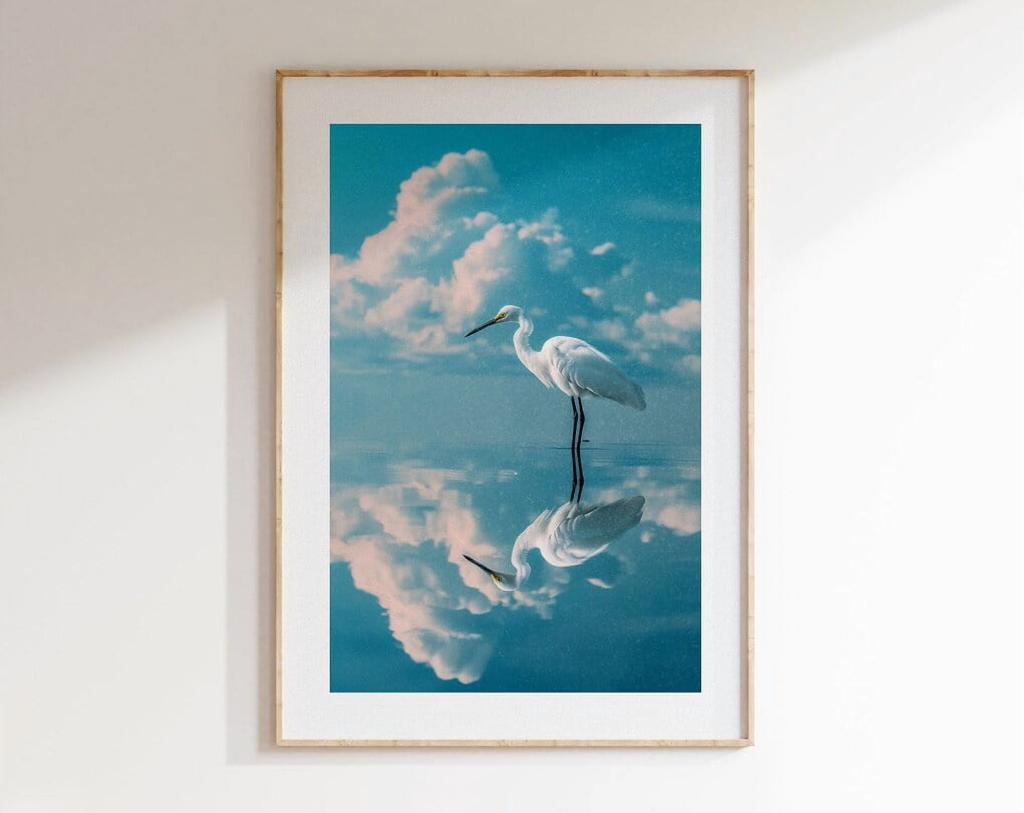 Kna Prints - 1 Pc Poster Reflections Of Grace Cloud , Beach House Decor, Calming Neutral Wall ...