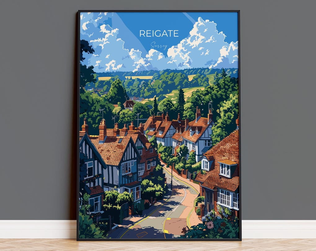 Kna Prints - 1 Pc Poster Reigate Travel , Travel Print Of Reigate ...
