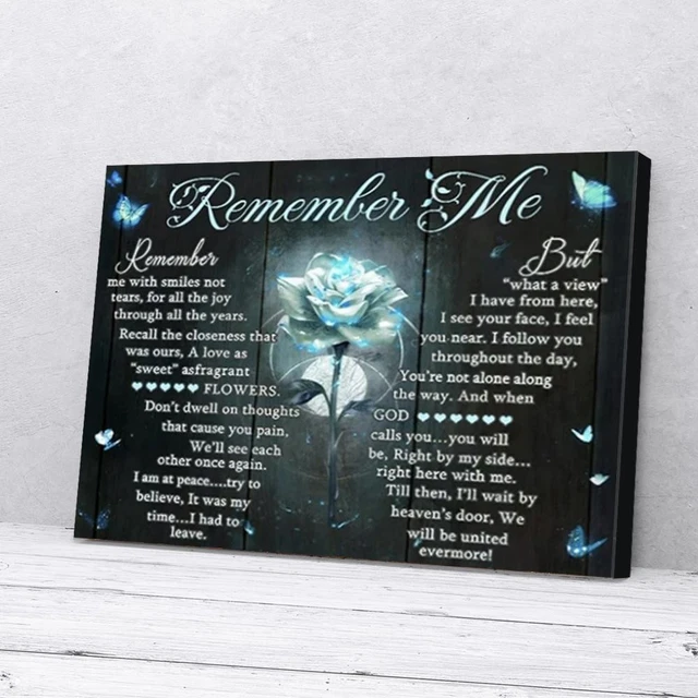 Kna Prints - 1 Pc Poster Remember Me Rose Butterfly, UNFRAMED-12x18 ...