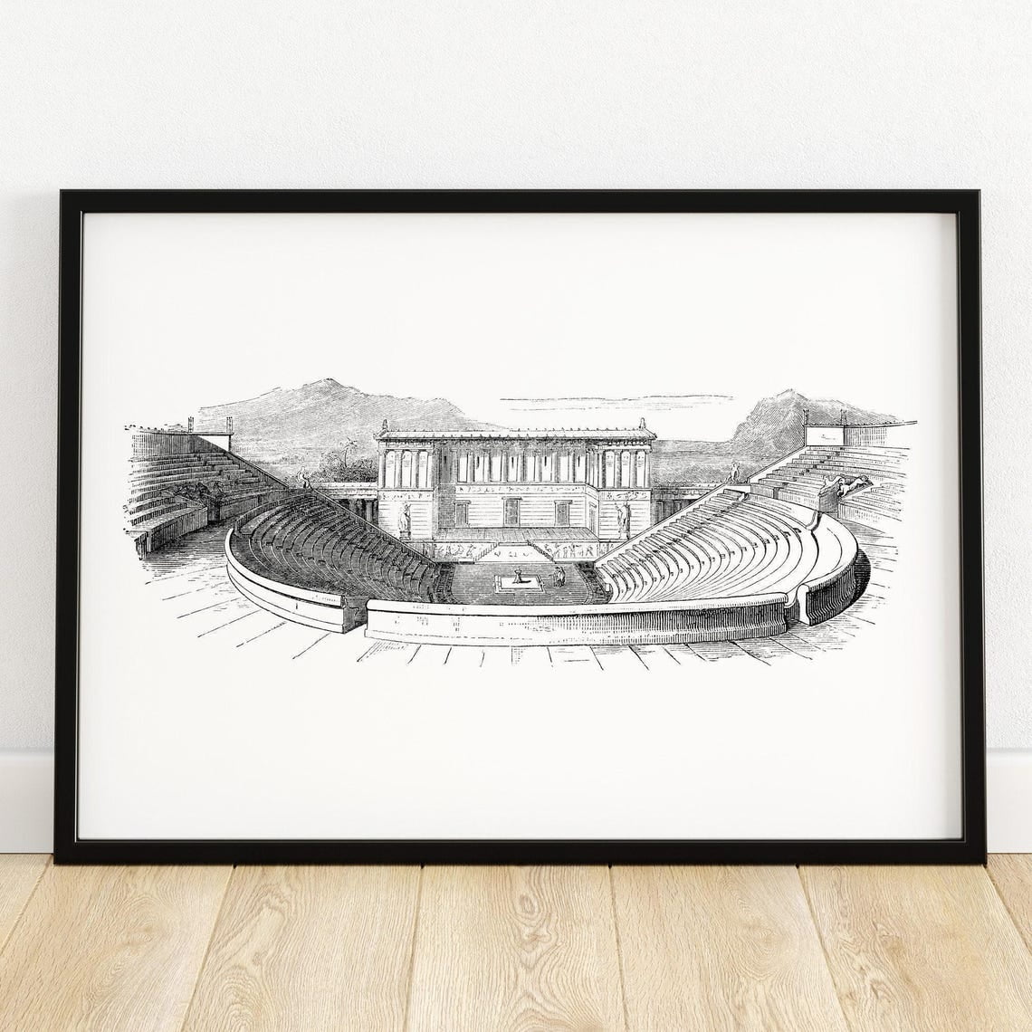 Kna Prints - 1 Pc Poster Restoration Of The Greek Thatre Of Segesta ...